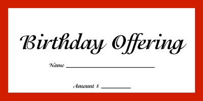 Dollar/Check Size Birthday Offering Envelope - Concordia Publishing House
