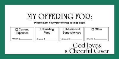 Dollar/Check Size Multi-Purpose Offering Envelope - Concordia ...