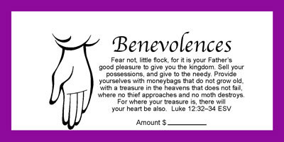 Dollar/Check Size Benevolence Offering Envelope - Concordia Publishing ...