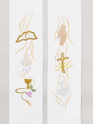 White Stole with LSB Symbols - Concordia Publishing House