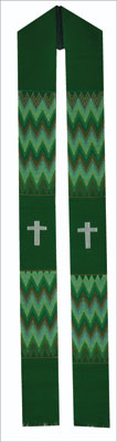 Green Zigzag & Cross Stole - Concordia Publishing House