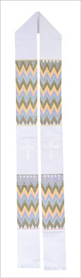 White Zigzag & Cross Stole - Concordia Publishing House