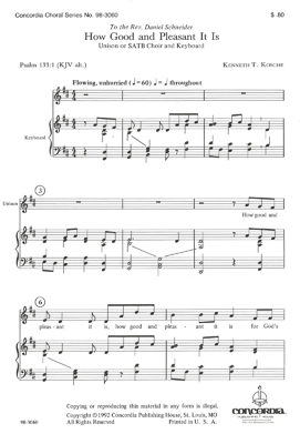 How Good and Pleasant It Is - Concordia Publishing House