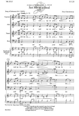 Set Me as a Seal - Concordia Publishing House