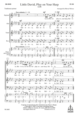 Little David, Play on Your Harp - Concordia Publishing House