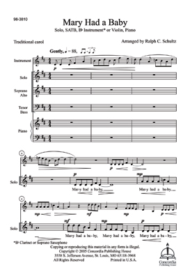 Mary Had a Baby - Concordia Publishing House