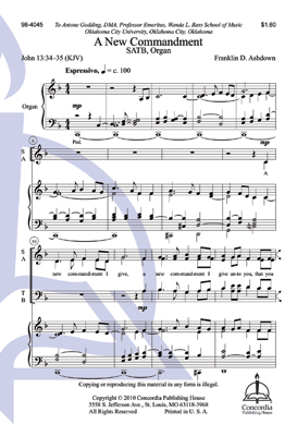 A New Commandment - Concordia Publishing House