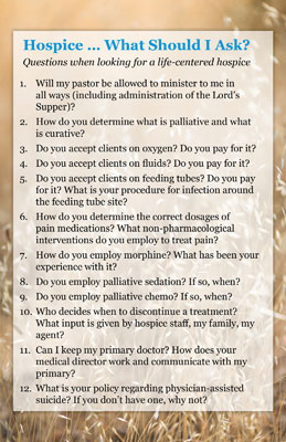 Hospice...What Should I Ask? - Concordia Publishing House