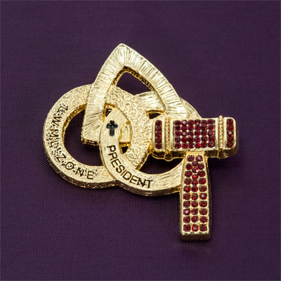 Pin - Zone President Gold Tone - LWML Store