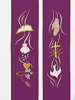 Light Red Stole with LSB Symbols - Concordia Publishing House