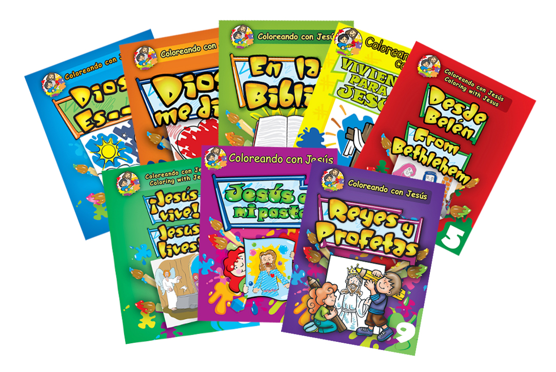 Juego completo de libros para colorear bilingües (Complete Set of ...