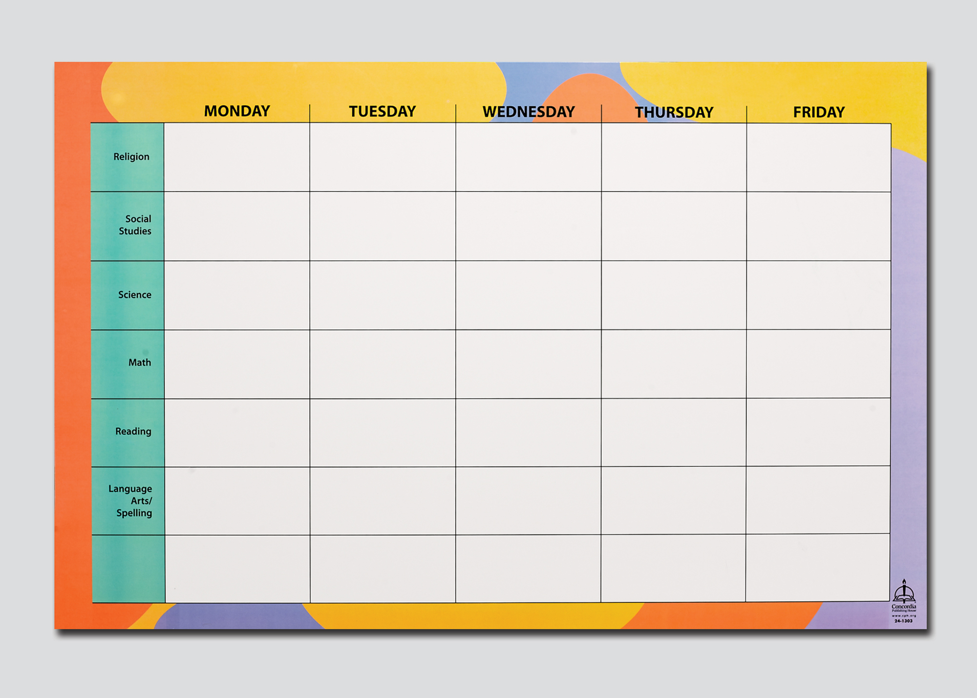 Class Assignments Wall Chart - Concordia Publishing House