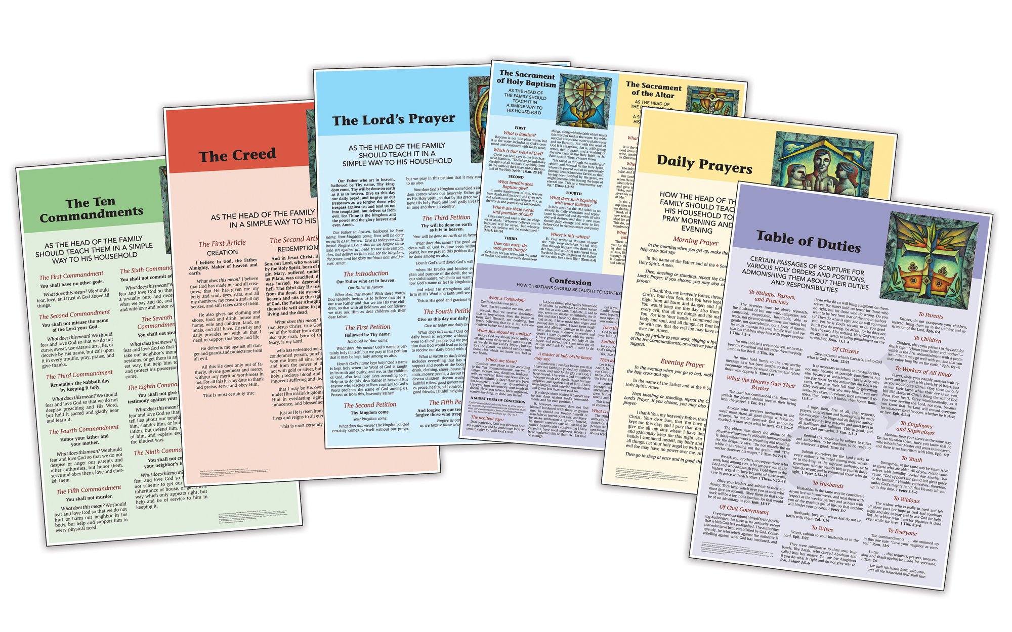 Small Catechism Posters (Set of 6) - Concordia Publishing House