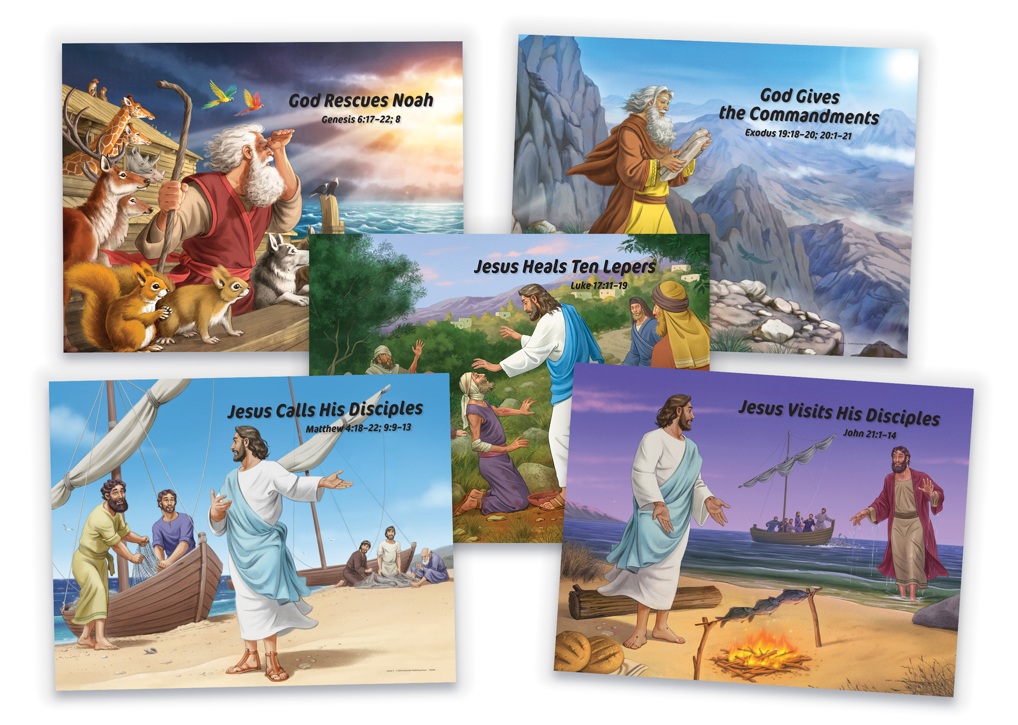 Bible Story Posters (Set of 5) - Rainforest Explorers VBS - Concordia ...