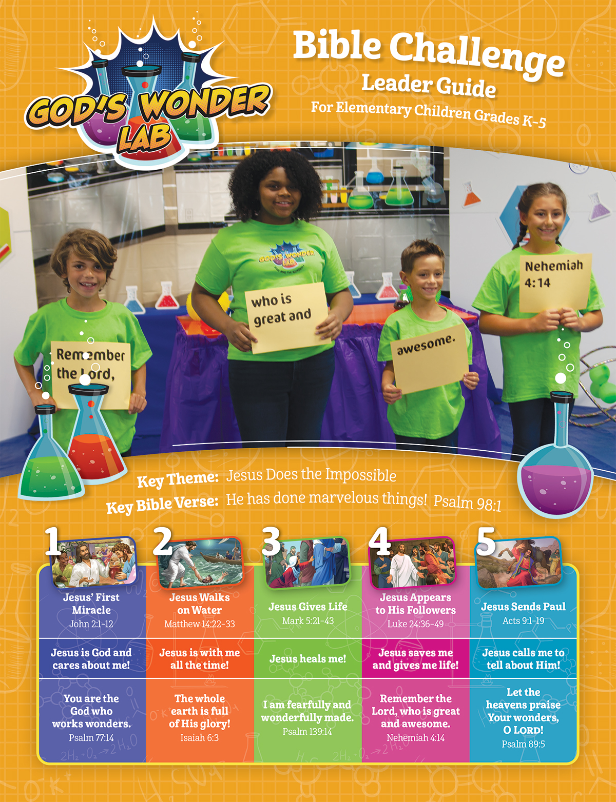 God’s Wonder Lab Bible Challenge Leader Guide - VBS - Concordia ...