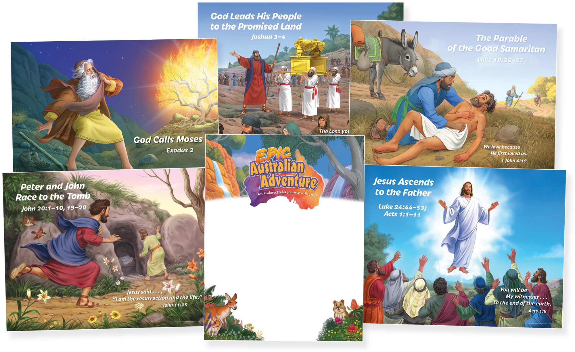 Bible Story Posters (Set of 6) - Epic Australian Adventure - VBS 2025 ...
