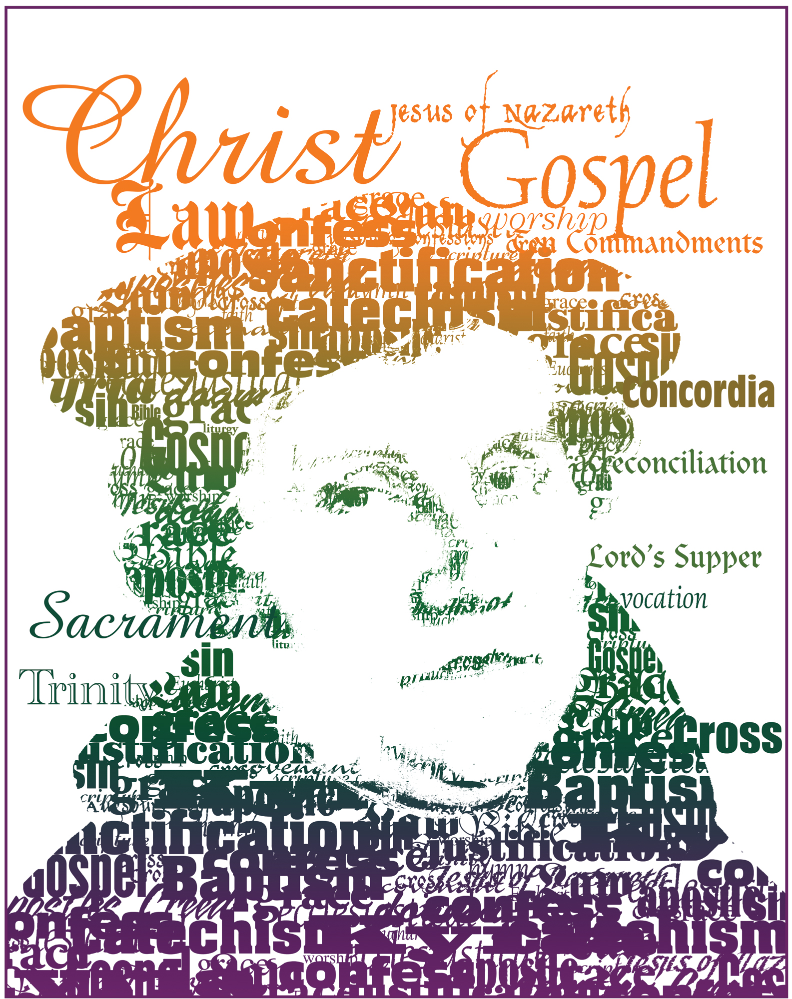 Martin Luther Poster in Typography - Concordia Publishing House