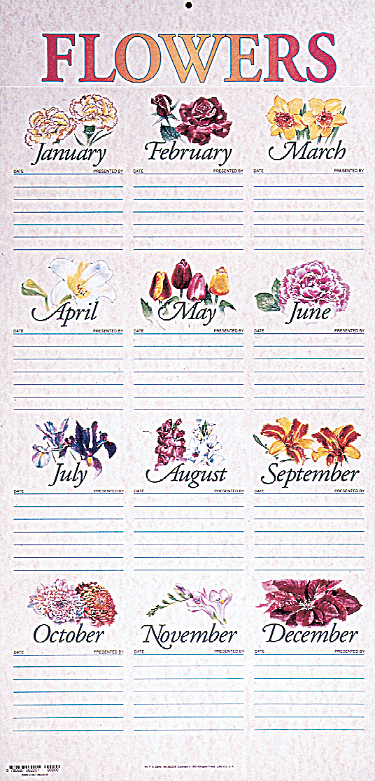 Flower Chart (15" x 31") - Concordia Publishing House