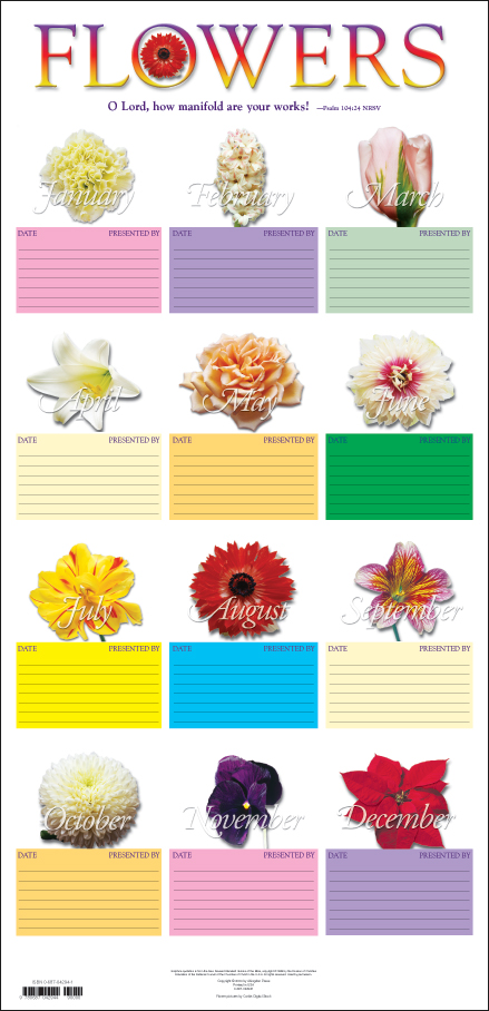 Contemporary Flower Chart - Concordia Publishing House