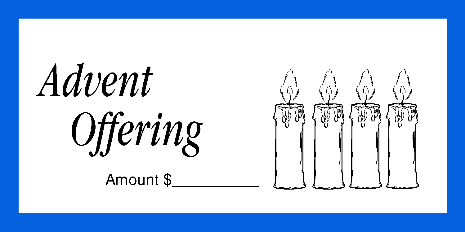 Dollar/Check Size Advent Offering Envelope - Concordia Publishing House