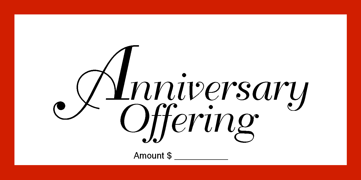 Dollar/Check Size Anniversary Offering Envelope - Concordia Publishing ...