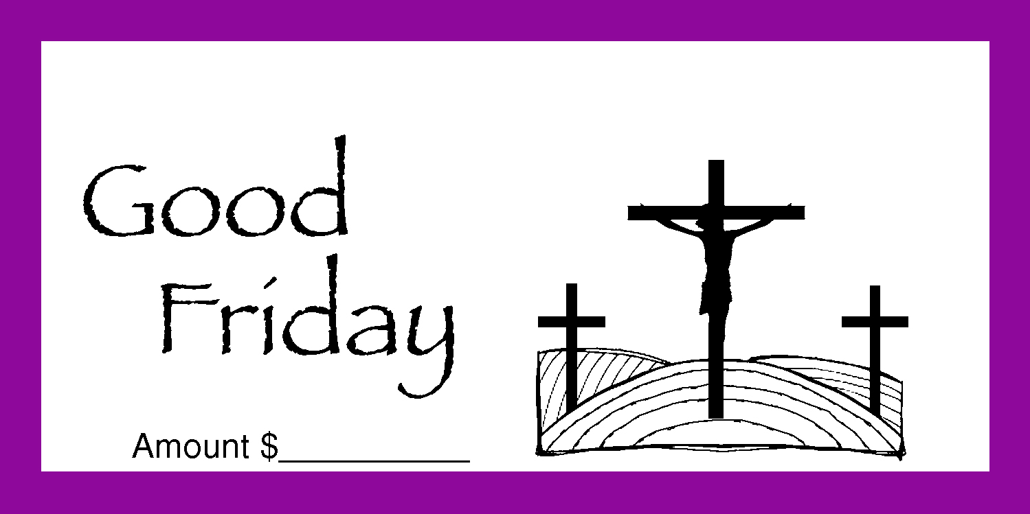 Dollar/Check Size Good Friday Offering Envelope - Concordia Publishing ...