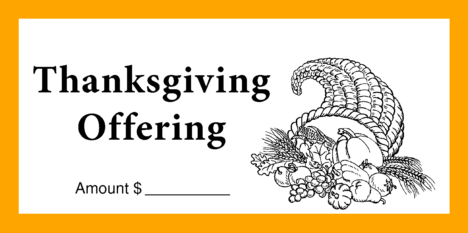 Dollar/Check Size Thanksgiving Offering Envelope - Concordia Publishing ...