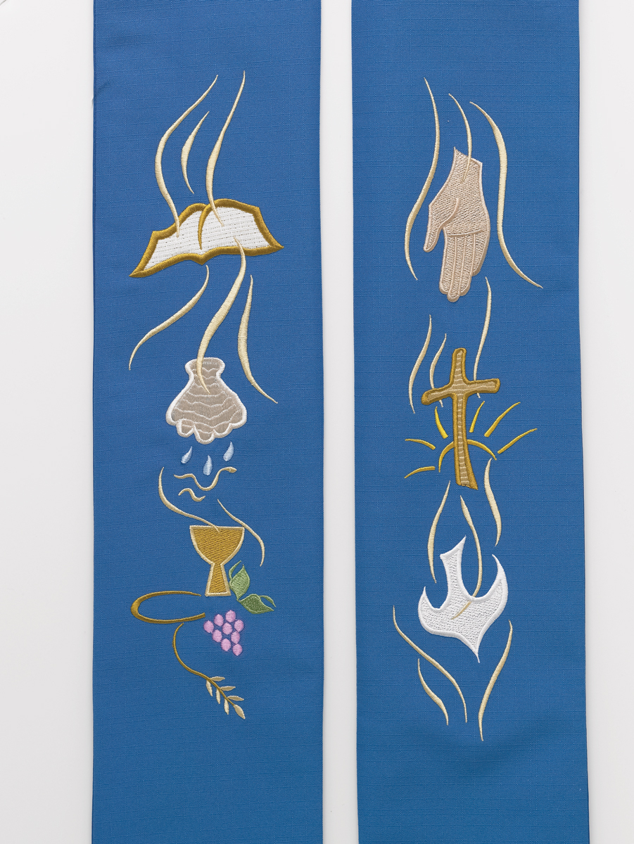 Royal Blue Stole with LSB Symbols - Concordia Publishing House