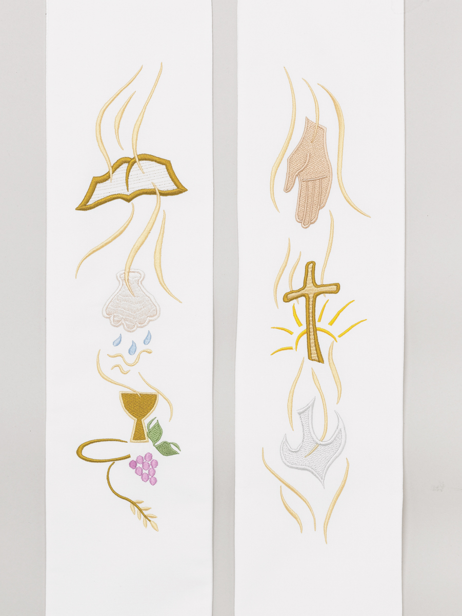 White Stole with LSB Symbols - Concordia Publishing House