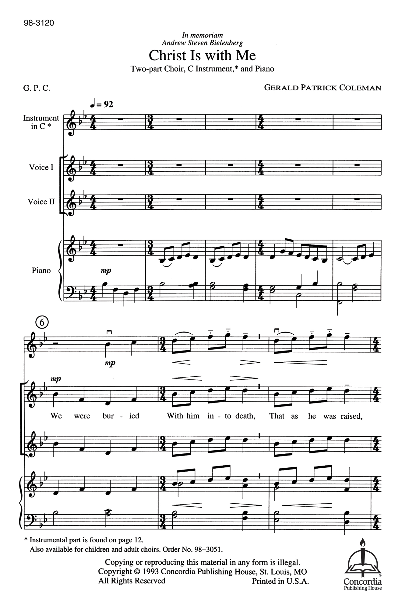 Christ Is with Me - Concordia Publishing House