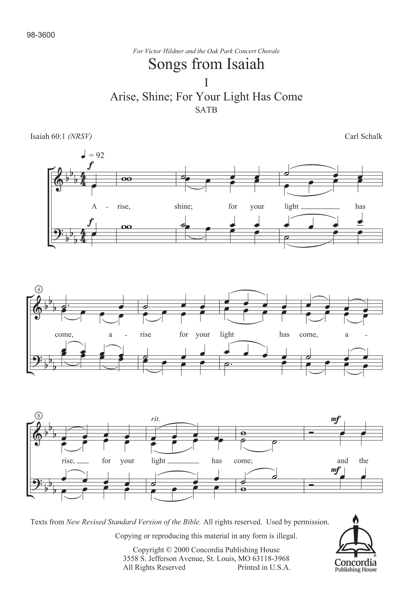 Songs from Isaiah - Concordia Publishing House