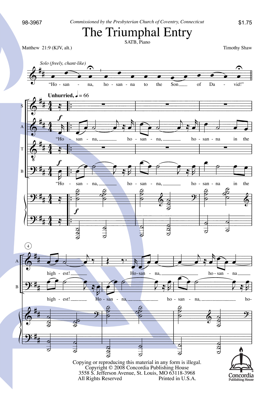 The Triumphal Entry - Concordia Publishing House