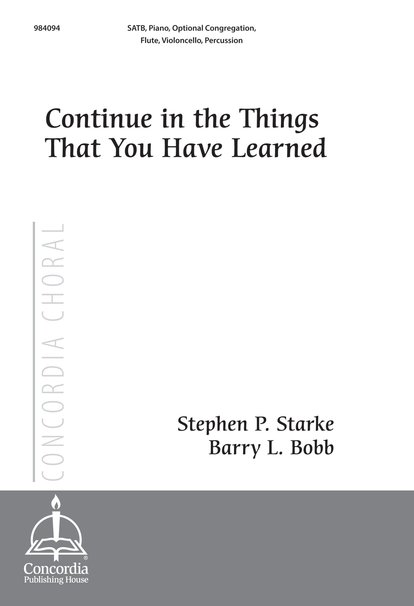 Continue in the Things That You Have Learned - Concordia Publishing House