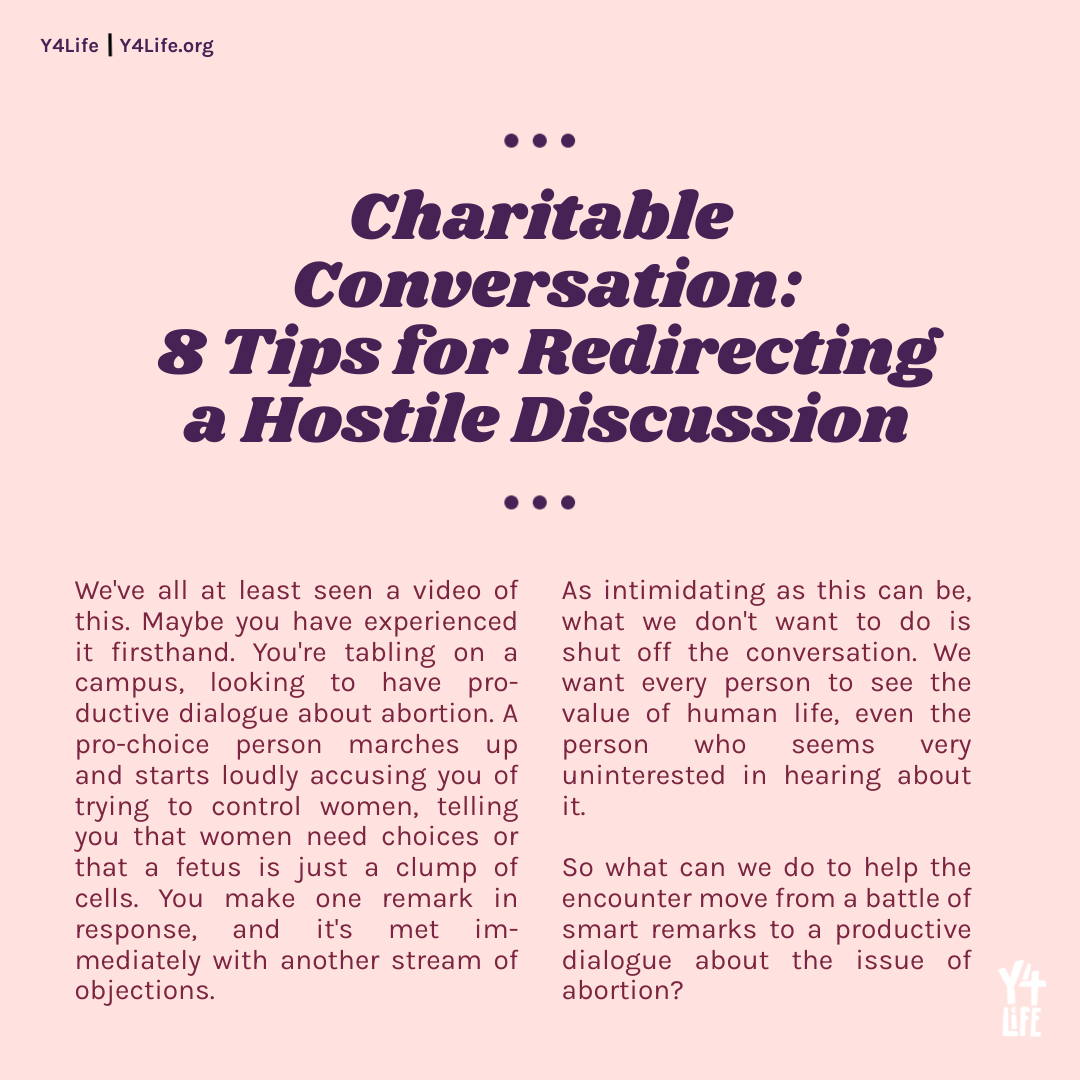 Charitable Conversation: 8 Tips for Redirecting a Hostile Discussion ...