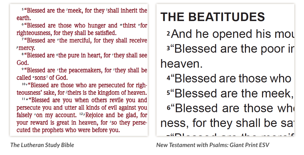 New Testament with Psalms: Giant Print ESV - Concordia Publishing House