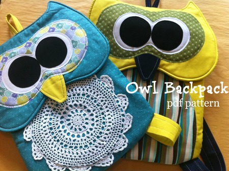 Owl Backpack PDF Pattern - the sewing loft's Shop - Craftfoxes