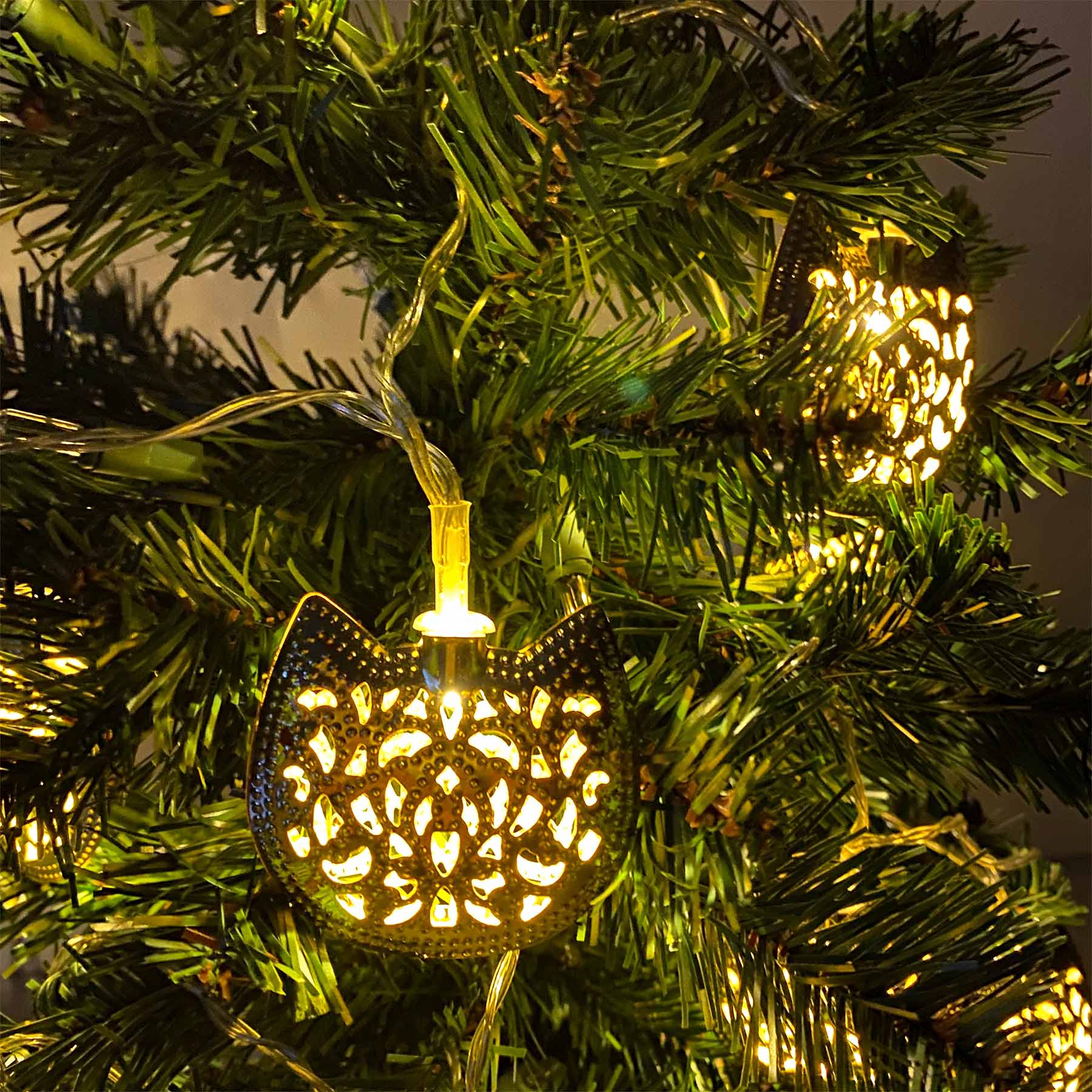 Cat String Lights - Gold