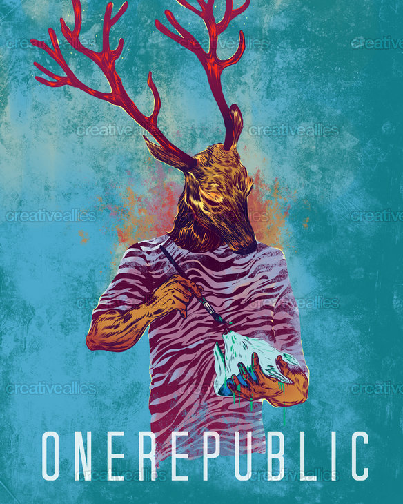 OneRepublic Poster by cucubaou | One republic, Native artwork, Album art