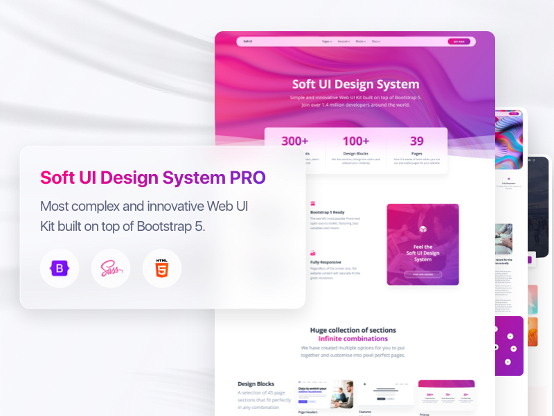 NEW Freebie 🔥 Soft UI Design System | Complex & Innovative Bootstrap 5 UI Kit - BayMax31