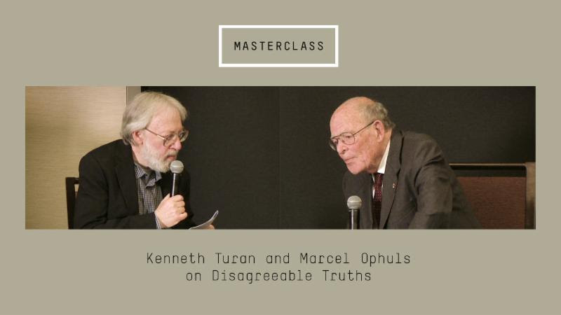Masterclass with Marcel Ophuls and Kenneth Turan | Current | The ...