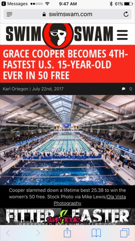 Grace Cooper | Swimcloud