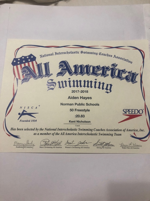 Aiden Hayes | Swimcloud