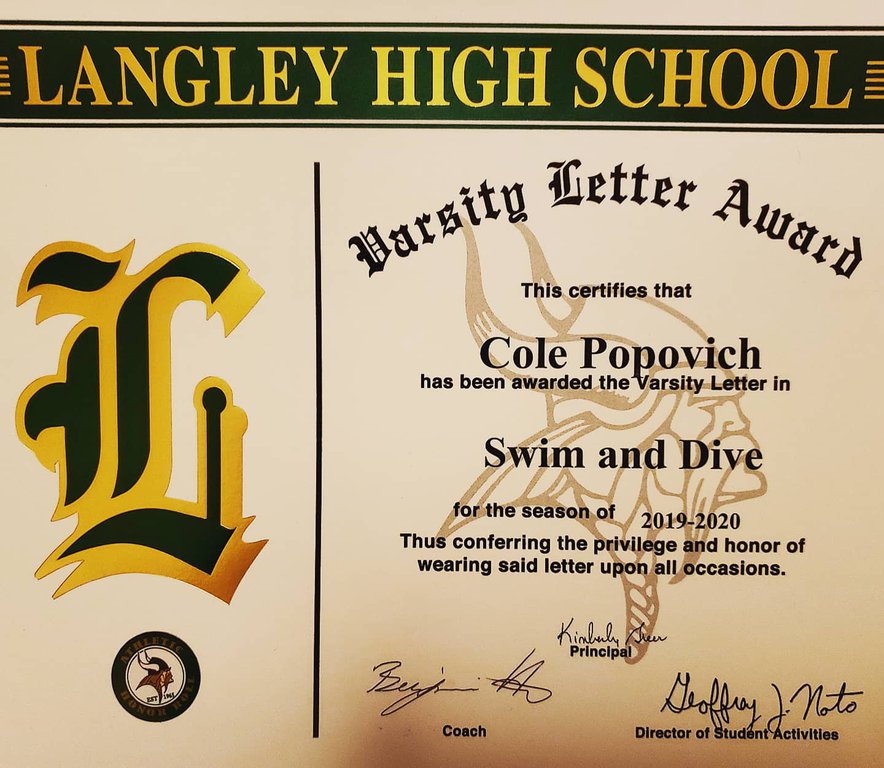 Cole Popovich | Swimcloud