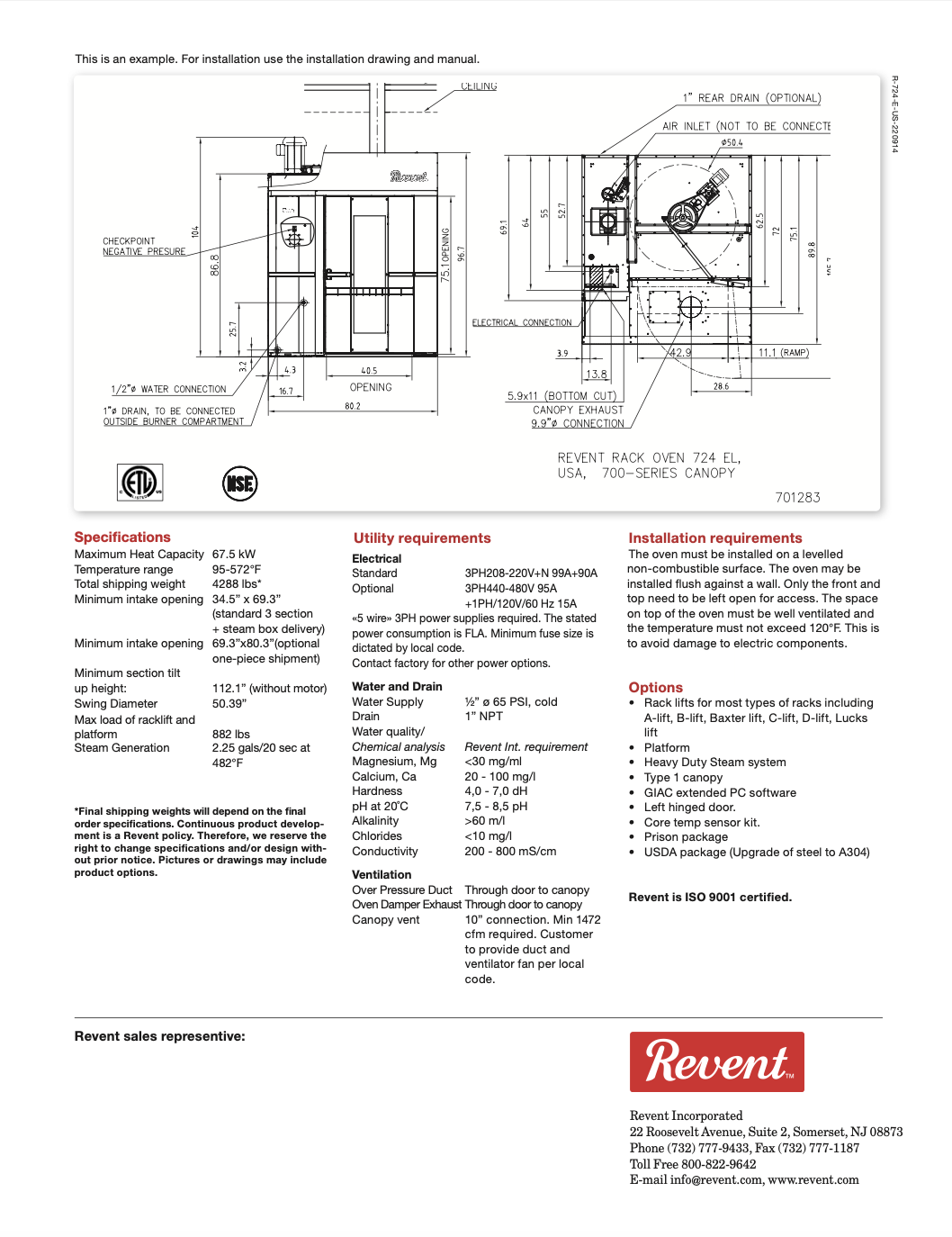 Revent 724 Double Rack Electrical Oven - $15,000 | Culinary Agents