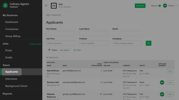 How-to: Manage Talent | Culinary Agents