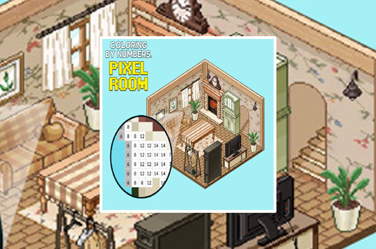 Coloring by Numbers Pixel Rooms sur JeuxGratuitJeux