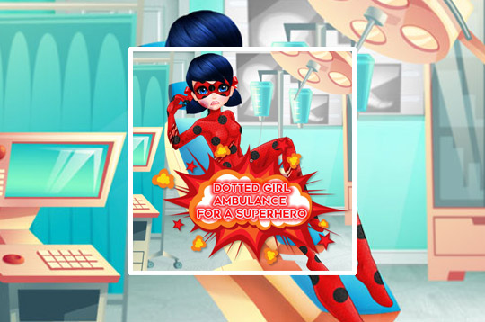 Dotted Girl Ambulance For Superhero on Culga Games