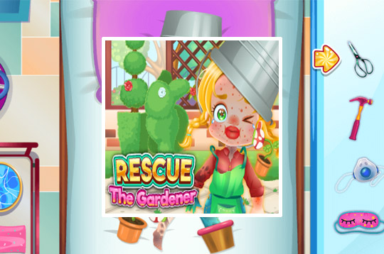 Funny Rescue Gardener on Culga Games