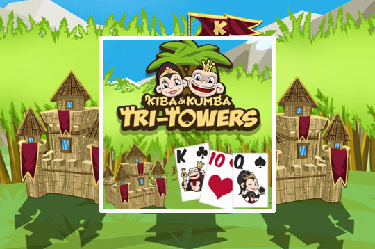 Kiba & Kumba Tri Towers Solitaire on Culga Games