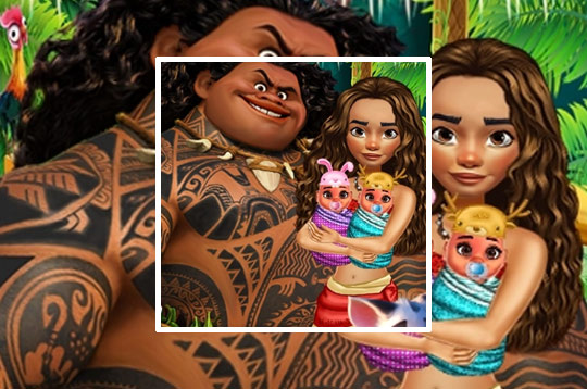 Moana's Baby Twins Birth sur JeuxGratuitJeux